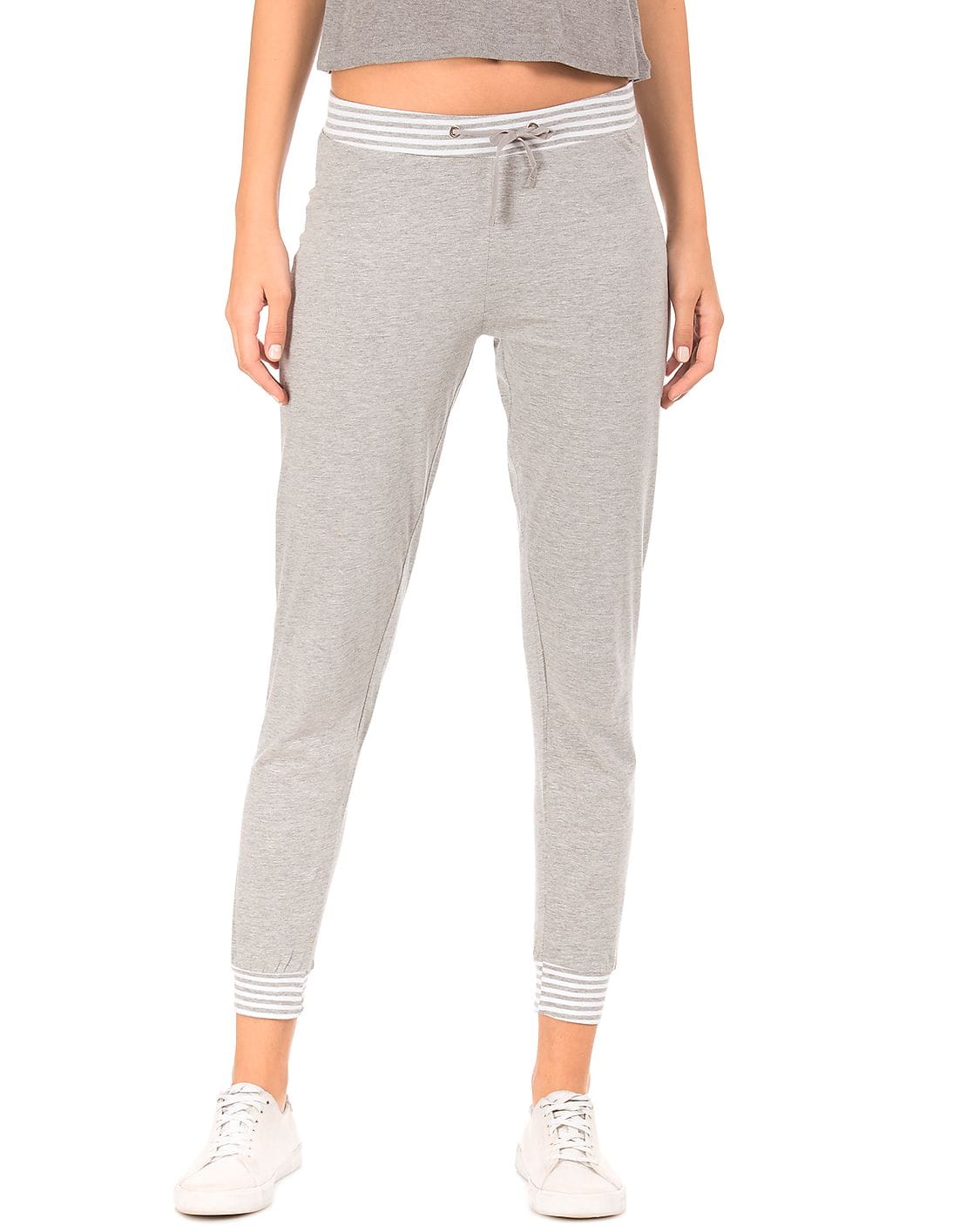 Buy SUGR Striped Trim Cropped Joggers - NNNOW.com